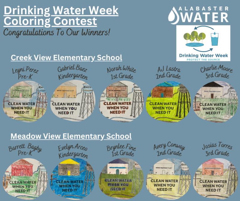 Drinking Water Week Coloring Contest (April 24th – May 4th)